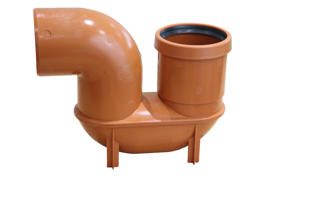 110mm Low Back P Trap - Underground - 4" Pushfit - Drainage Guys